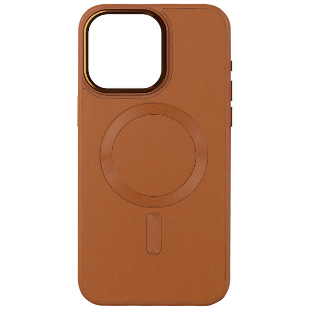 Шкіряний чохол Bonbon Leather Metal Style with MagSafe для Apple iPhone ...