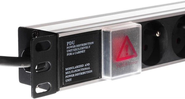 Мережевий фільтр Netrack PDU 19'' 1U 230V/16A 8 розеток 1.8 м Black ...