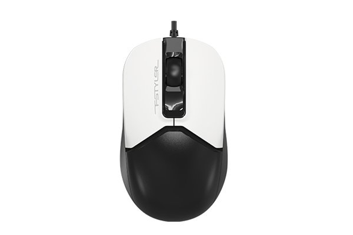 Мышь A4Tech Fstyler FM12S (Panda), бесшумная, USB, цвет черный+белый ...