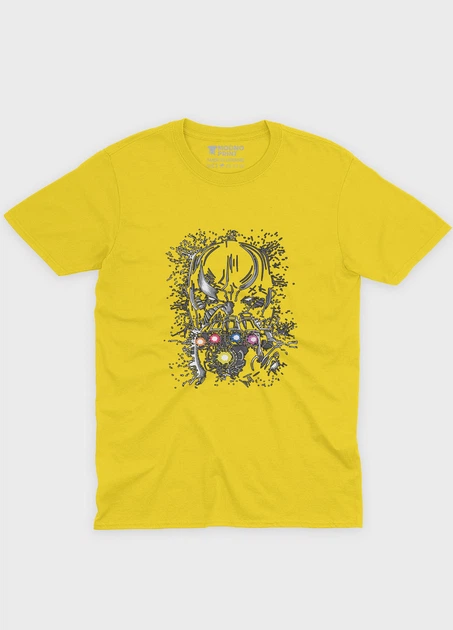 Жіноча футболка MODNO з принтом супезлодія - Танос XXL Жовтий (TS001-1-SUN-006-019-011-F) от ...