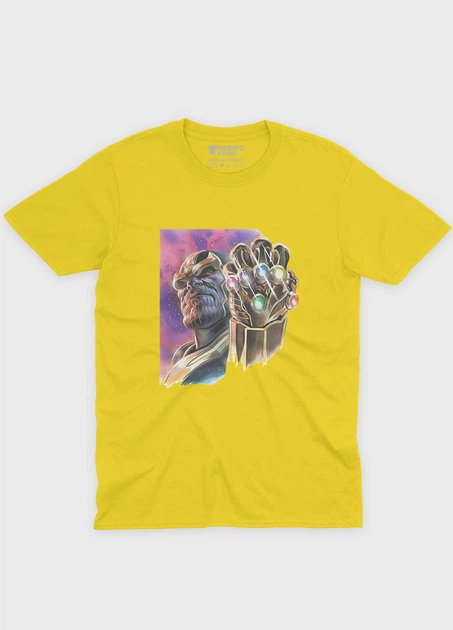 Жіноча футболка MODNO з принтом супезлодія - Танос XXL Жовтий (TS001-1-SUN-006-019-001-F) от ...