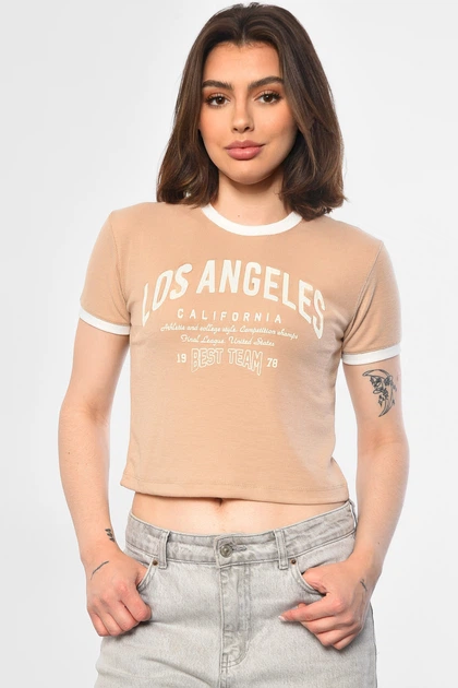 Футболка женская бежевого цвета Exclusive M (180943) от продавца: Best ...