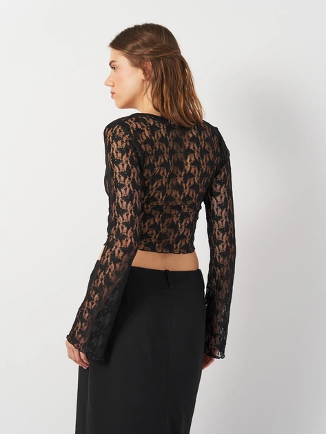 Топ женский H&M 1095318_круж S Черный (KZ2000001504574_KAY2000001504574 ...