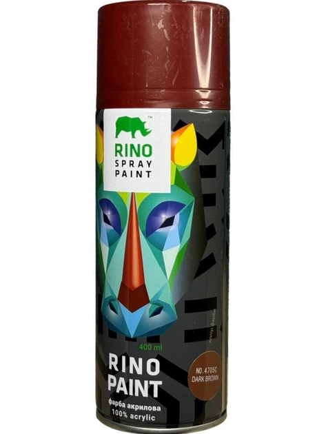 Аэрозольная краска Rino Paint Universal 400мл коричневый (RP-4705с ...