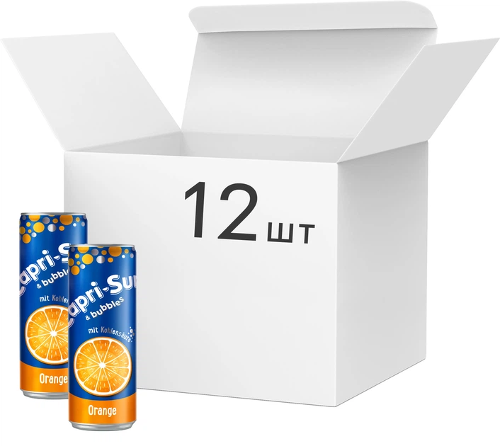 Упаковка Capri Sun Bubbles Апельсин 330 мл х 12 шт (4000177030509 ...