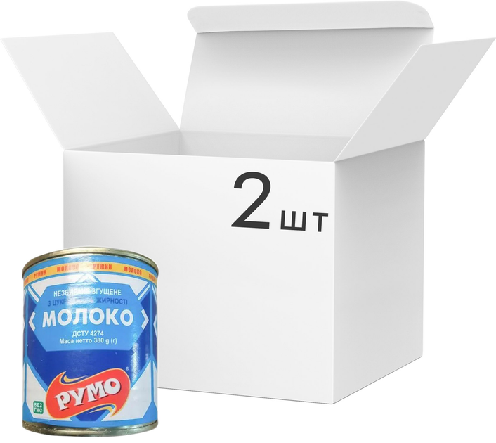 Купить Упаковка молока сгущенного Румо Цельное с сахаром 8.5% 380 г х 2 ...