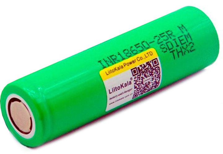 Аккумулятор LiitoKala 18650 Li-Ion Lii-25R, 2500 мАч (2450-2650 мАч) 3 ...