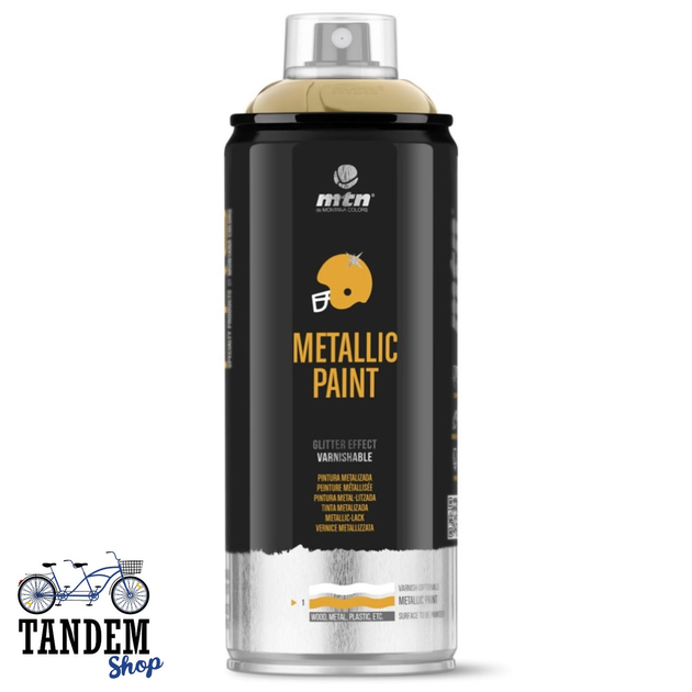 Краска с эффектом металлик MTN (Montana Colors) Metallic Paint, 400 мл ...