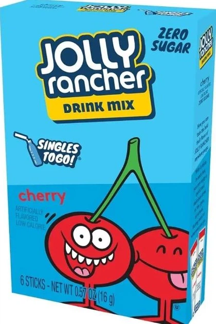 Порошковий напій Jolly Rancher Water Drink Mix Chery 16г 6шт від ...