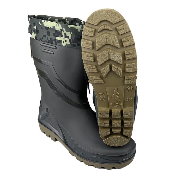 Резиновые сапоги с манжетом 5014-10 зеленые размер 46 (29,5 см ...