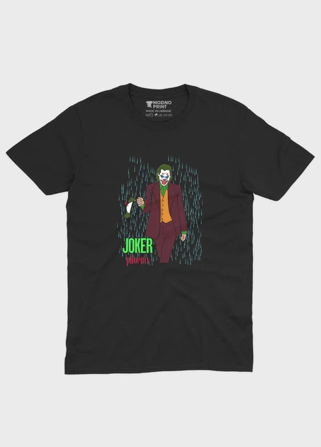 Чоловіча футболка MODNO з принтом суперзлодія - Джокер XXL Чорний (TS001-1-BL-006-005-021) от ...