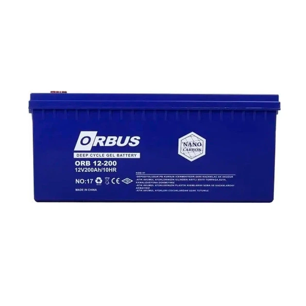 Акумулятор гелевий Orbus CG12200 12V 200 Ah DEEP CYCLE GEL BATTERY ...