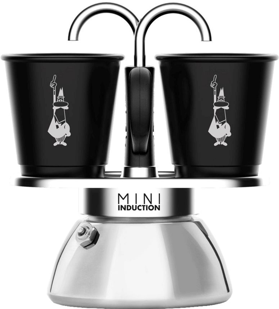 Набор Bialetti Mini Induction гейзерная кофеварка на 2 чашки+2 чашки ...