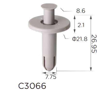 Тримач обшивки/двері натискні розпірні Mazda (FD0168AC3, FD01-68-AC3 ...