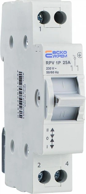 Ручний перемикач вводу УКРЕМ АСКО (І-0-ІІ) RPV 1P 25A – фото, відгуки ...