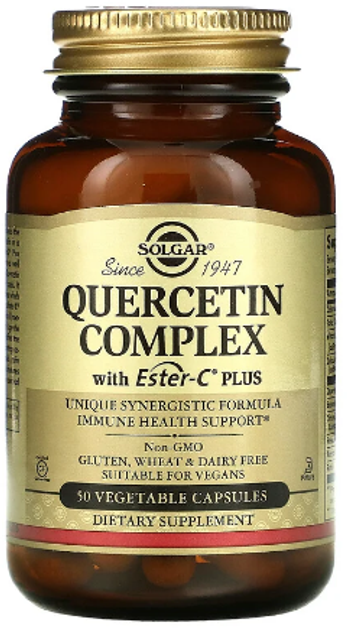 Кверцетин комплекс с эстер-C плюс Solgar Quercetin 50 капсул – фото ...