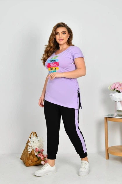 Спортивный костюм, мод КОР 21-158, сиреневый, размер 52-54 от продавца: Умная Хозяйка – в ...