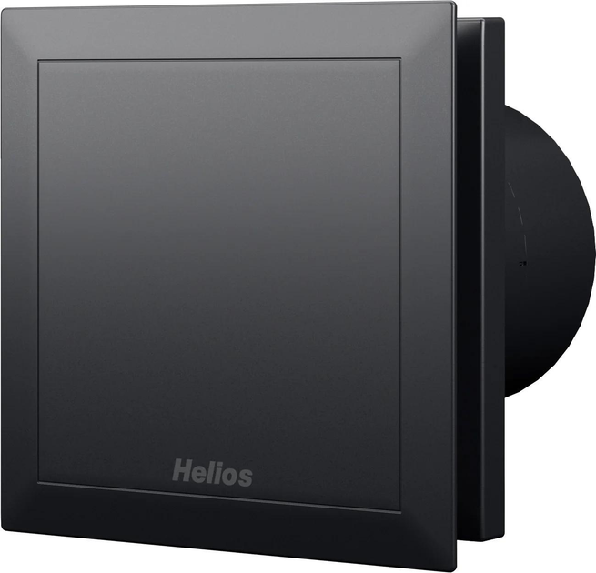 Вытяжной вентилятор HELIOS M 1-100 F black бесшумный с обратным ...