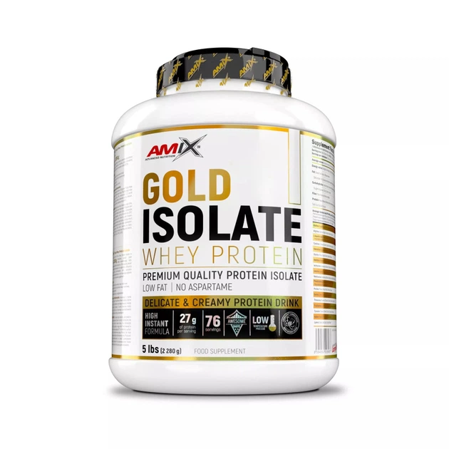 Протеин Nutrition Gold Whey Protein Isolate, 2.28 кг Банан AMIX ...