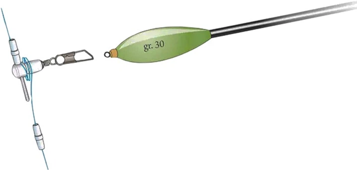 Крепление глухое с карабином Stonfo 307G Stop Float Attachment для поплавка (большое) (313071 ...