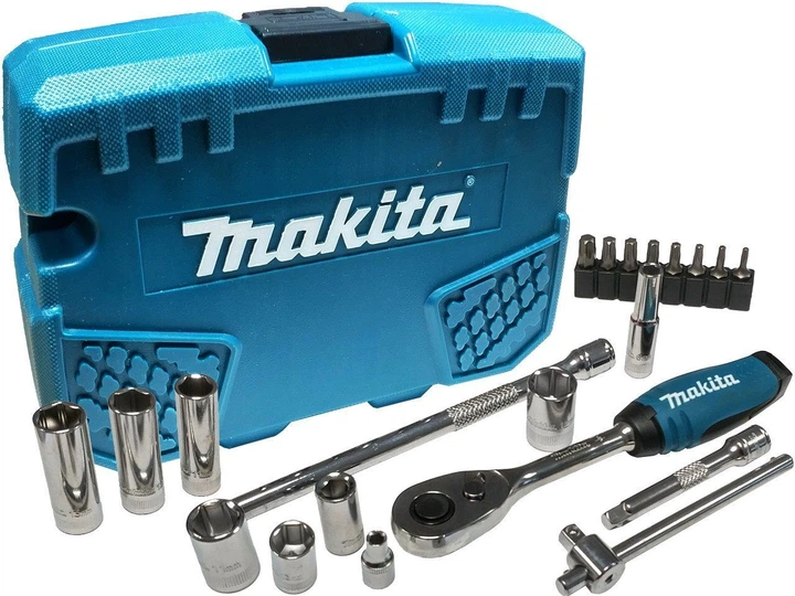 Набор инструмента Makita B-65567 (1/4", 34 шт) головки торцевые с ...