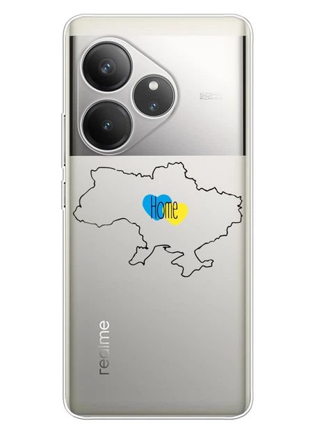 Realme GT Neo 6 SE прозрачный силиконовый чехол iSwag с украинским ...