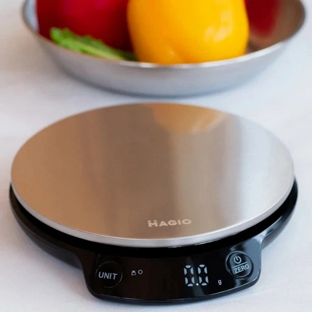Ваги кухонні з чашею MAGIO MG-784 до 5 кг Steel/Black N – фото, відгуки, характеристики в ...