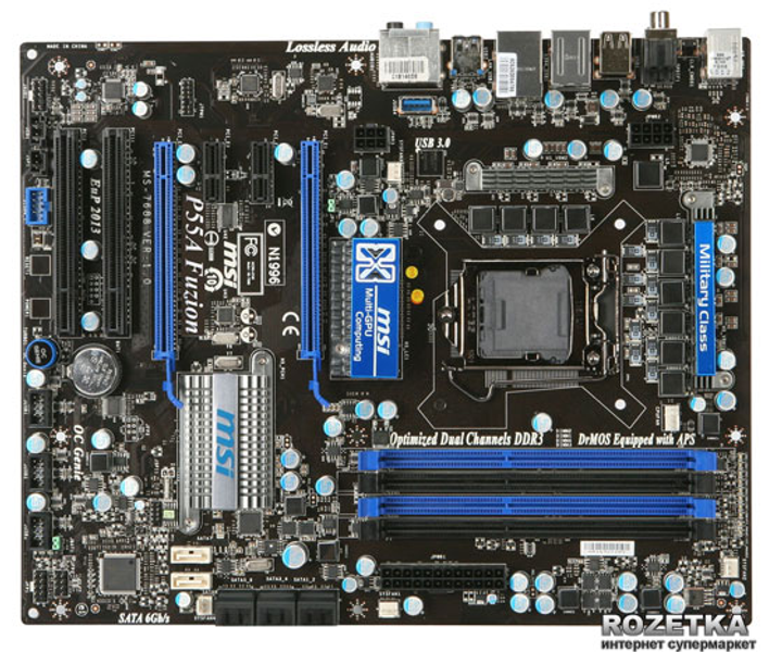 Материнская плата MSI P55A Fuzion ( 1156, p55, 2xPCI-E 16x) – фото ...