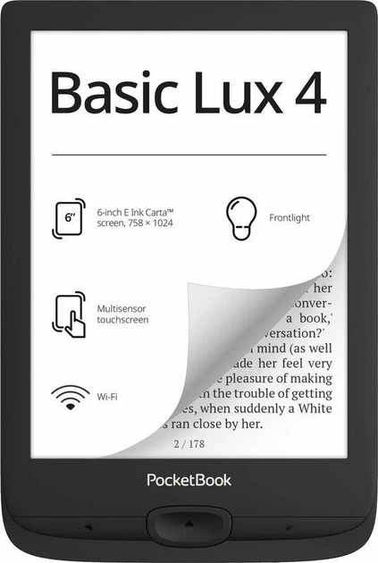 Електронна книга з підсвічуванням PocketBook 618 Basic Lux 4 – фото ...