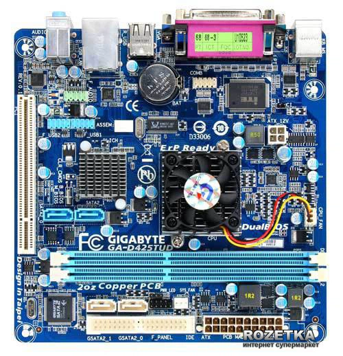 Материнская плата Gigabyte GA-D425TUD (Intel Atom D425, Intel NM10, Intel GMA 3150) – фото ...
