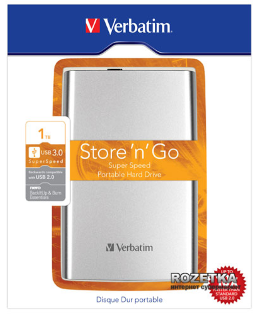 Жесткий диск Verbatim Store n Go 1TB 5400rpm 8MB 53032 2.5 USB 3.0 ...
