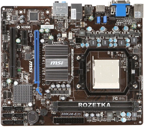 Материнская плата MSI 880GM-E35 (sAM3, AMD 880G / SB710, PCI-Ex16) – фото, отзывы ...