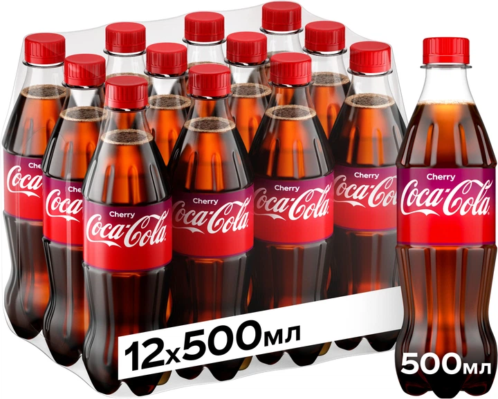 Упаковка напою безалкогольного сильногазованого Coca-Cola Cherry 12 x ...