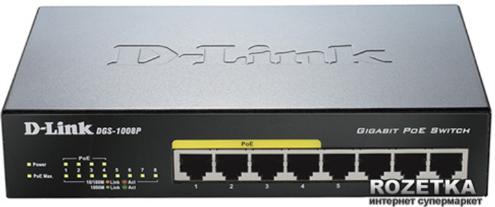 Коммутатор D-Link DGS-1008P – фото, отзывы, характеристики в интернет ...