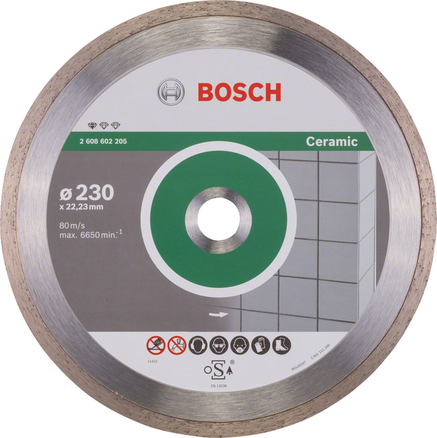 Диск алмазный отрезной Bosch Professional for Ceramic 230 x 22.23 мм ...