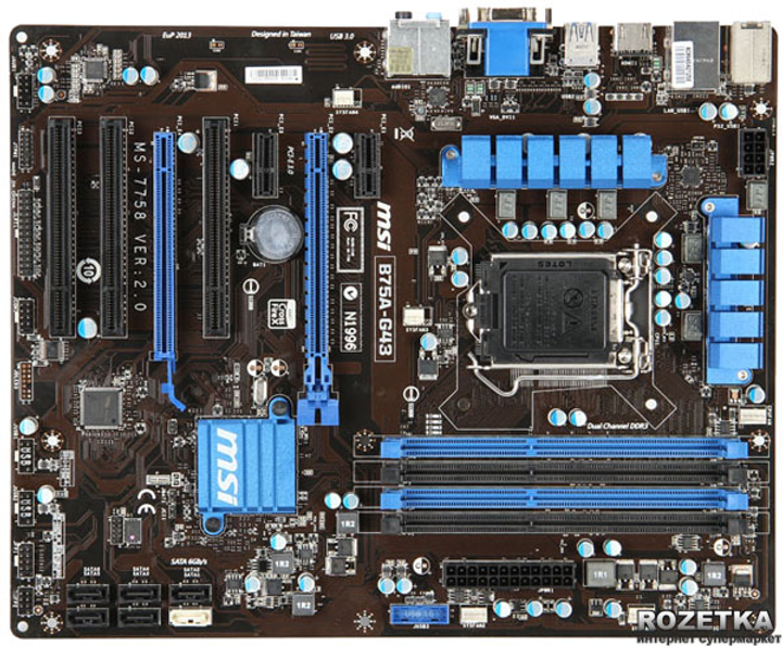 Материнская плата MSI B75A-G43 (s1155, Intel B75, PCI-Ex16) – фото ...