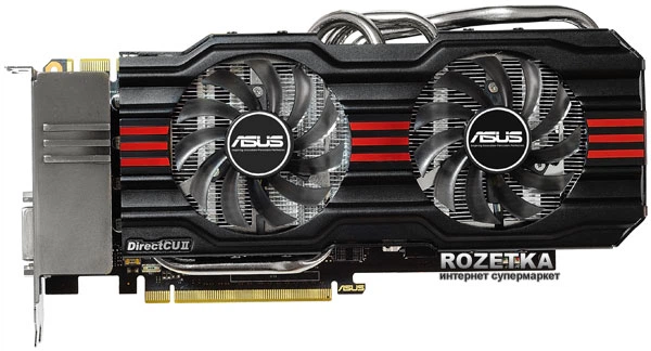 Видеокарта Asus PCI-Ex GeForce GTX 670 DC II 2048MB GDDR5 (256bit) (915/6008) (2xDVI ...