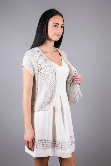 Кардиган ажурный Maison Espin 2156 M (MW16S37MK perla) – Брендовая одежда | ROZETKA