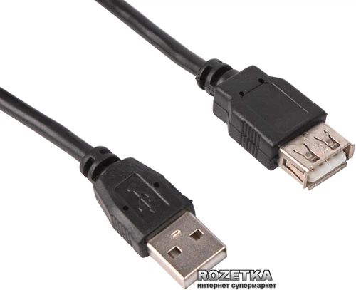 Кабель-удлинитель Maxxtro USB 2.0F - USB 2.0M 0.8м (U-AMAF-1м.) – фото ...