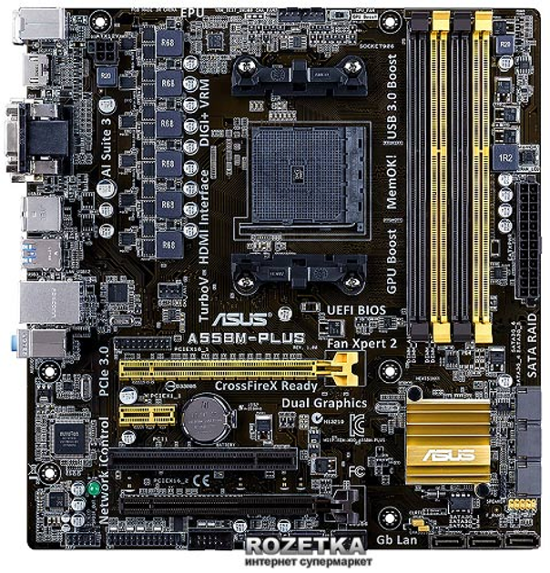 Материнская плата Asus A55BM-Plus (sFM2+, AMD A55, PCI-Ex16) – фото ...