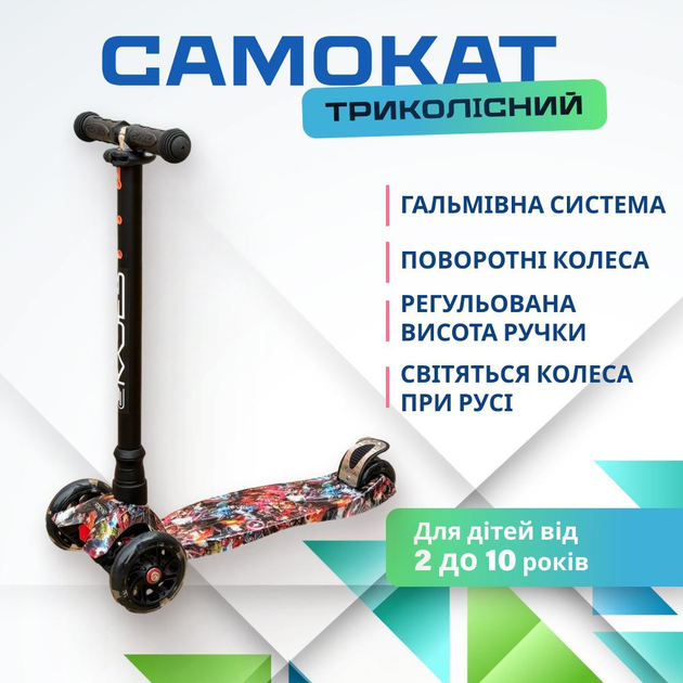 Отзывы о Детский самокат трехколесный.Макси. Регулируется высота ручки ...