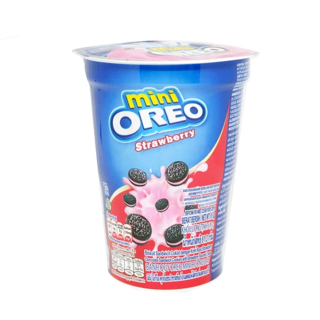 Печенье Strawberry Flavored Cream OREO Mini 61,3 г – ROZETKA. Купить ...