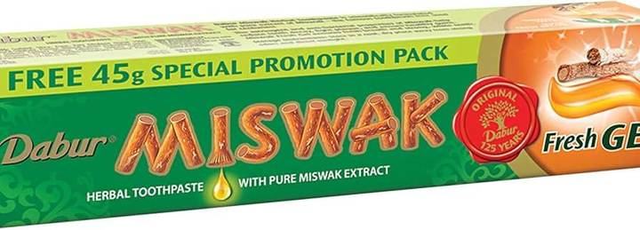 Зубная паста Свежий гель Мисвак Дабур травяная DABUR MISWAK, 135 г от ...