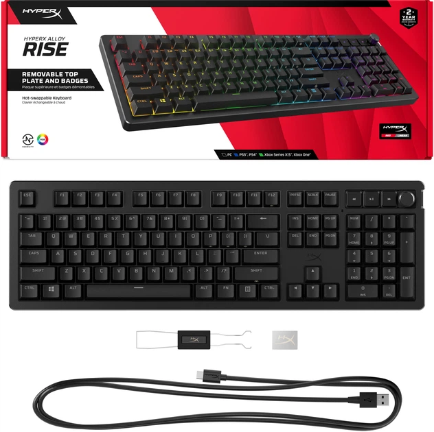 Клавиатура проводная HyperX Alloy Rise PBT HX Red USB Black