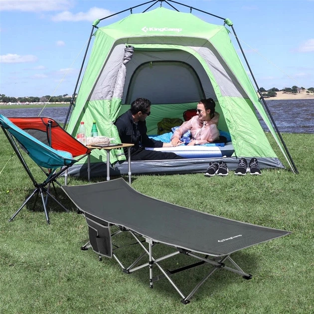 Розкладачка KingCamp OAK C10 (KC2026) Black/Grey (KC2026_BLACK/GREY ...