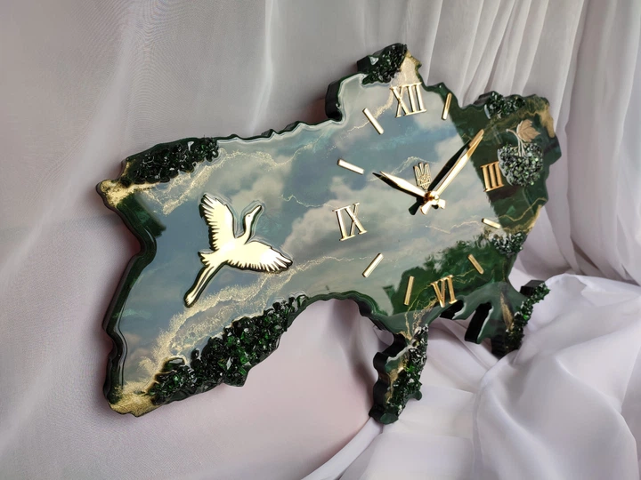 Настінний годинник Kodi Lux Мапа України 60 X 38 см Kd6038gr купити онлайн на Rozetka