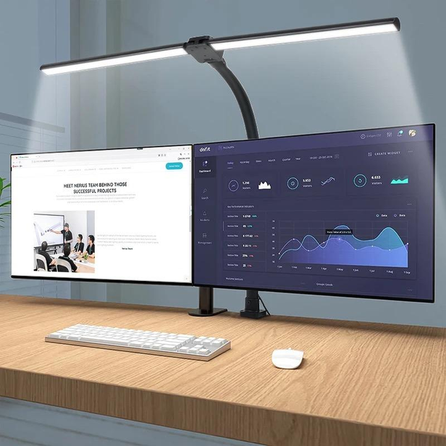 Настольная LED лампа для монитора и рабочего места. Управление яркостью ...