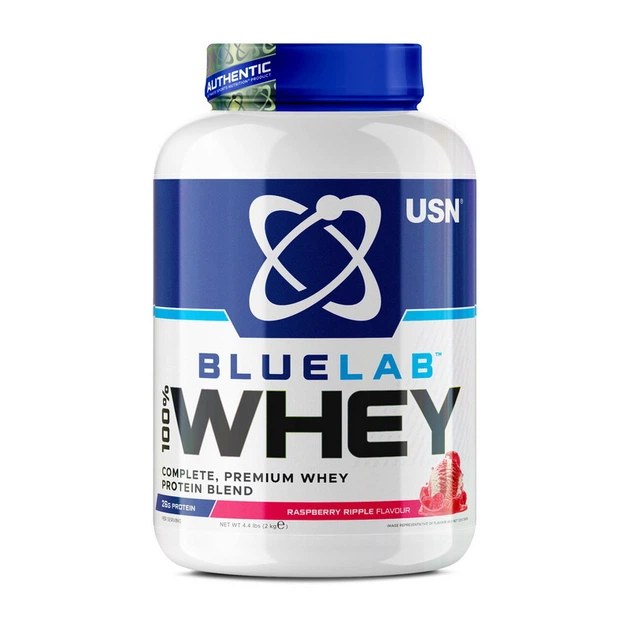 Протеин Blue Lab 100% Whey Premium Protein (2 kg, raspberry ripple) USN ...