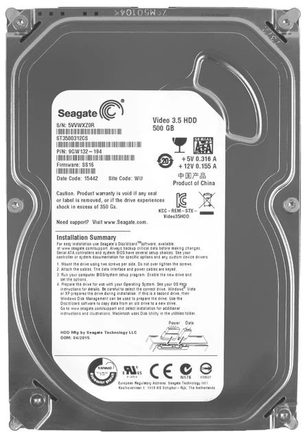 Накопитель HDD Seagate 500GB ++ST3500312CS++ 3.5" Pipeline HD SATA II – фото, отзывы ...