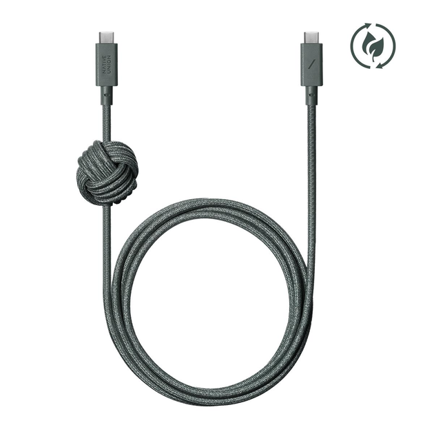 Кабель Native Union Anchor Cable USB-C to USB-C Pro 240W 3 m Slate ...